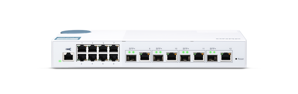 Qnap QSW-M408-2C, 8 port 1Gbps, 2 port 10G SFP+/ NBASE-T Combo, 2 port ...
